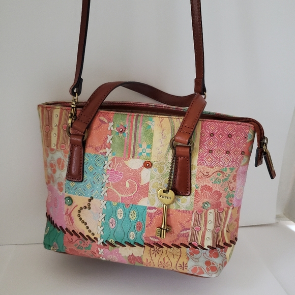 Fossil | Bags | Fossil Springtime Crossbody Patchwork Handbag | Poshmark